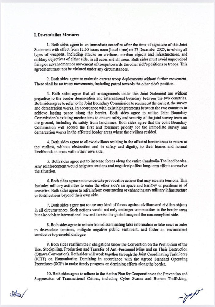 Le Cambodge et la Thaïlande se sont mis d’accord pour un cessez-le-feu ...