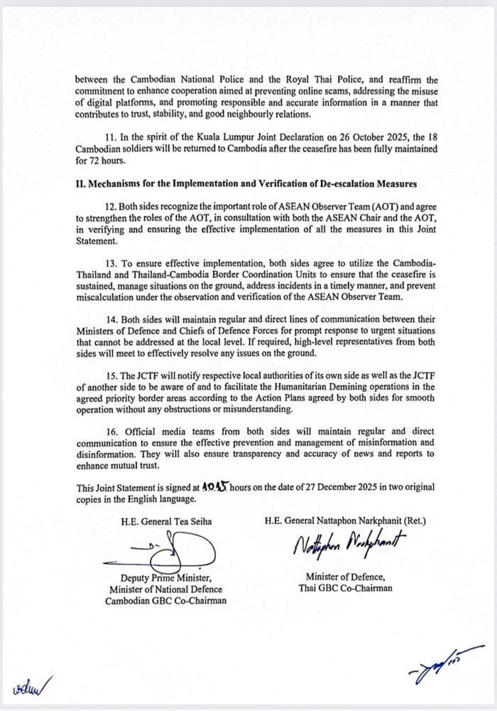 Le Cambodge et la Thaïlande se sont mis d’accord pour un cessez-le-feu ...